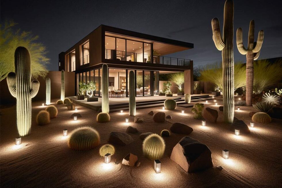 Desert-Friendly Mood Lighting - Desert Outdoor Lighting